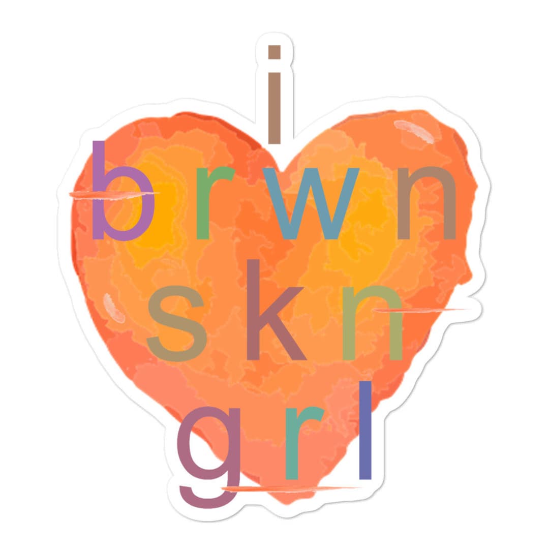 I Love Brown Skin Girl Bubble-free Stickers - Etsy