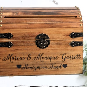 Personalized Honeymoon Fund Box Wedding Money Box Travel Fund Box ...