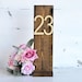 Tall Table Numbers, Rustic Wedding Table Numbers Self Standing, Wedding ...