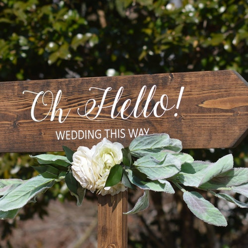 Rustic Wedding Directional Signs Wood Wedding Arrow Sign and - Etsy