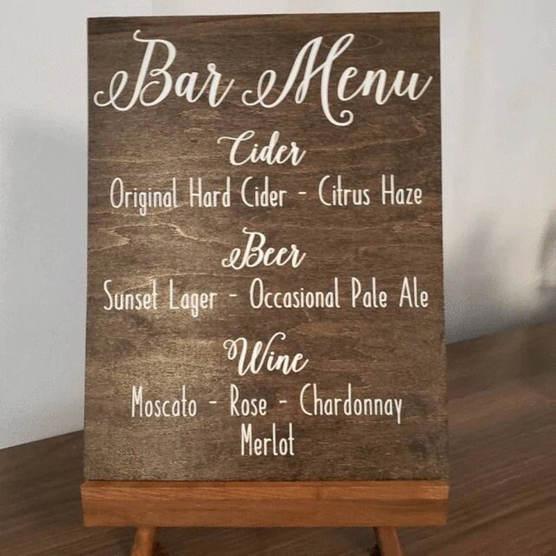 Wedding Bar Sign - Etsy