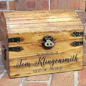 Celebration of Life Keepsake Box in Loving Memory Card Box Memorial ...