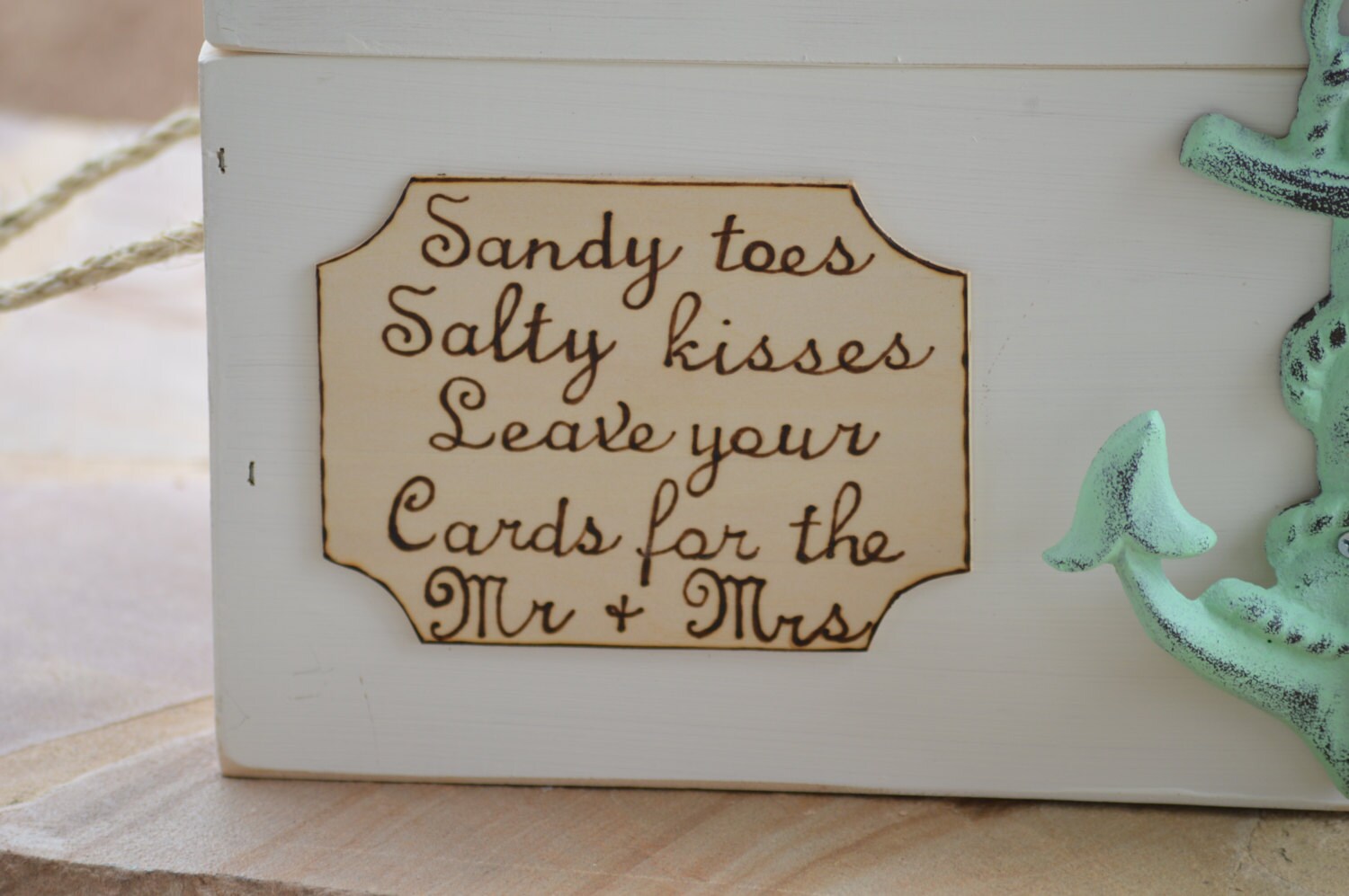 Beach Wedding Card Box Beach Destination Wedding Treasure | Etsy