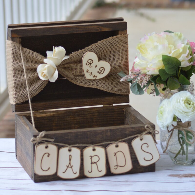 Rustic Card Box - Etsy