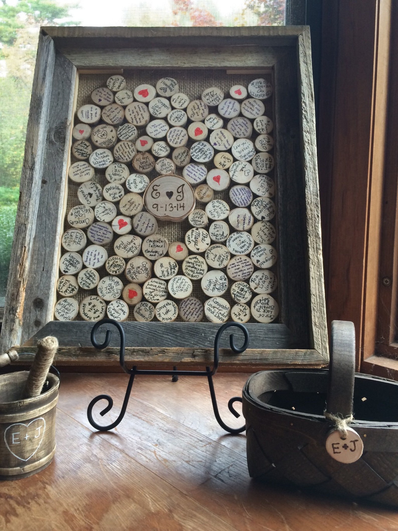 Personalized Framed Guest Book, Rustic Wedding Guestbook Alternative ...