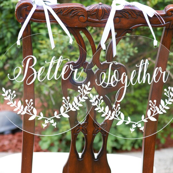 Better Together Chair Sign - Etsy