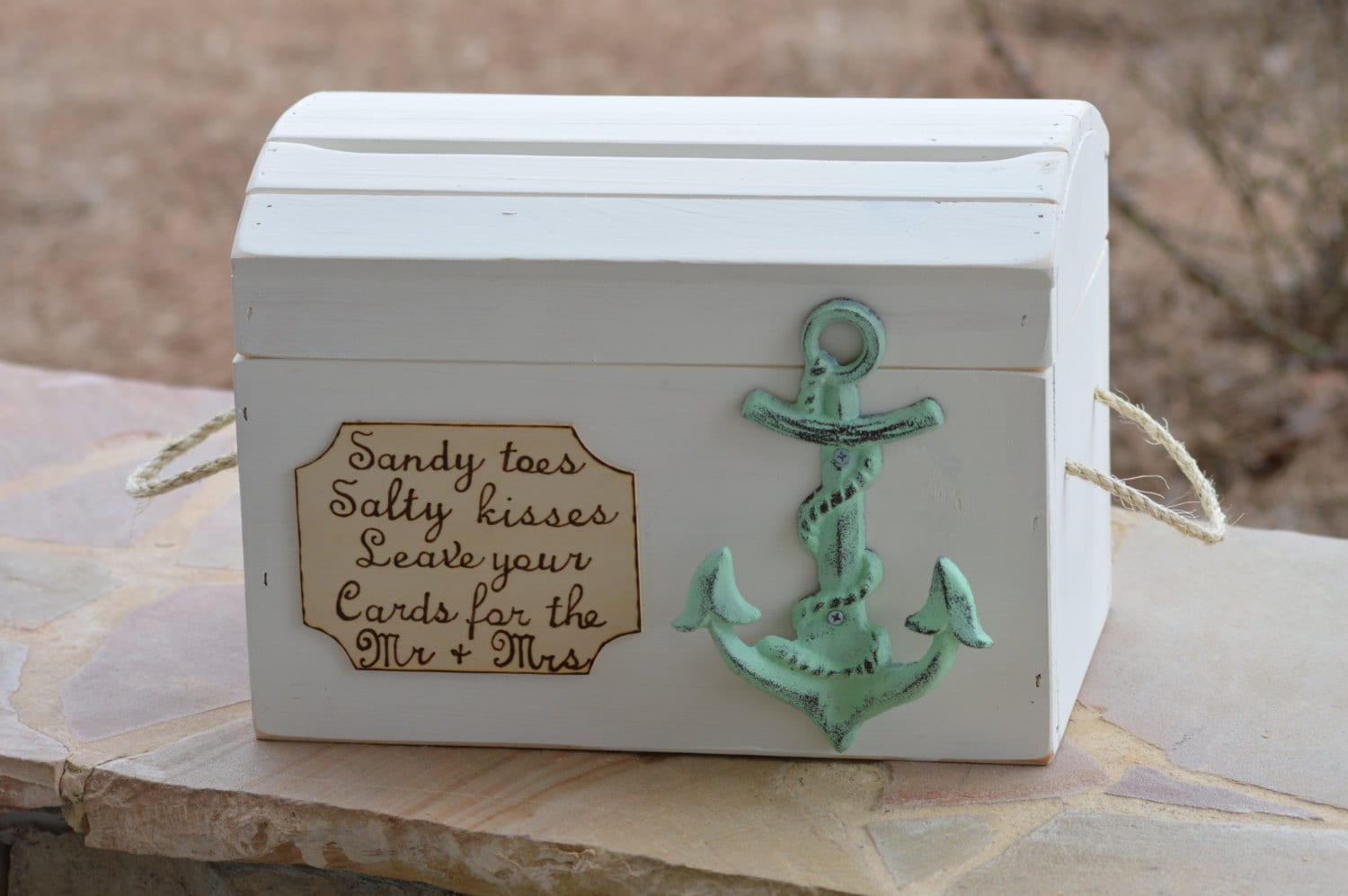 Beach Wedding Card Box Beach Destination Wedding Treasure | Etsy