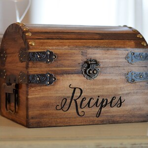 Recipe Box, Recipe Card Box, Farmhouse Kitchen Decor, Personalized Gift ...