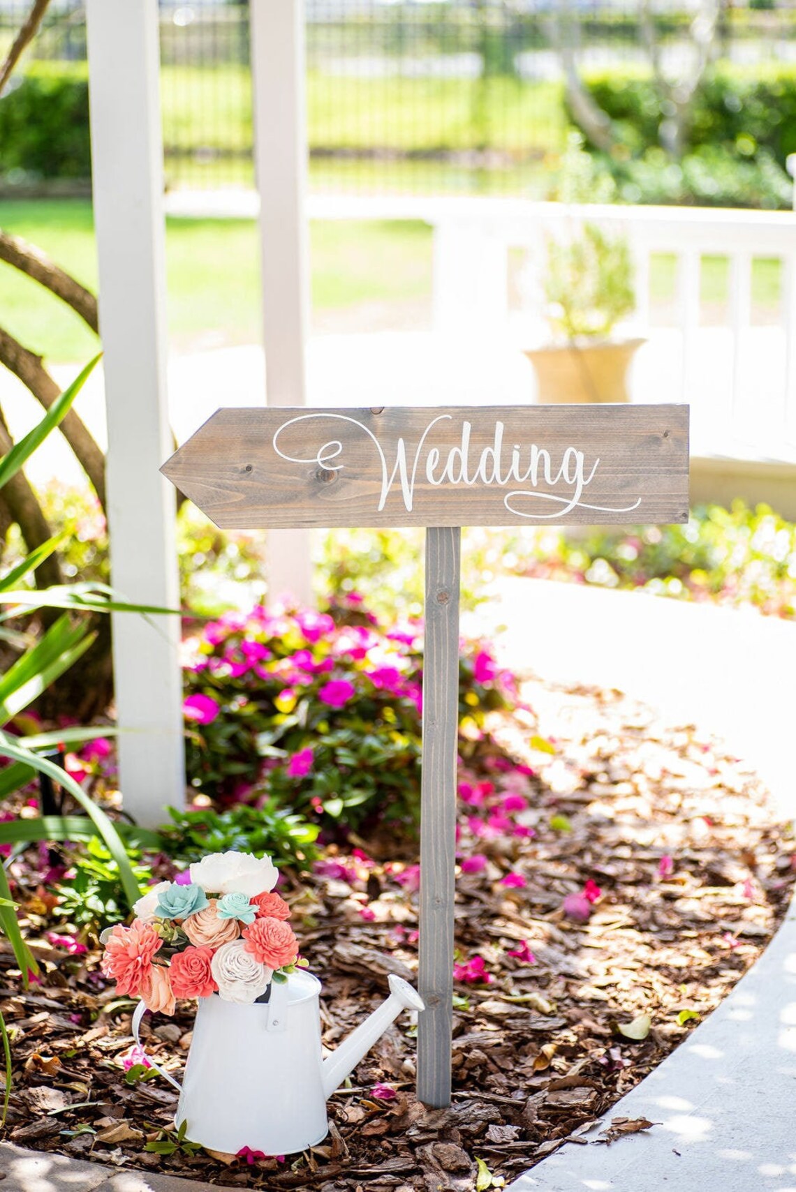Rustic Wedding Directional Signs Wood Wedding Arrow Sign and - Etsy