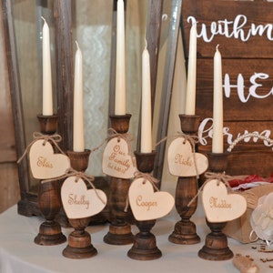 Family Unity Ceremony Personalized Unity Candle Holders Wooden Family ...