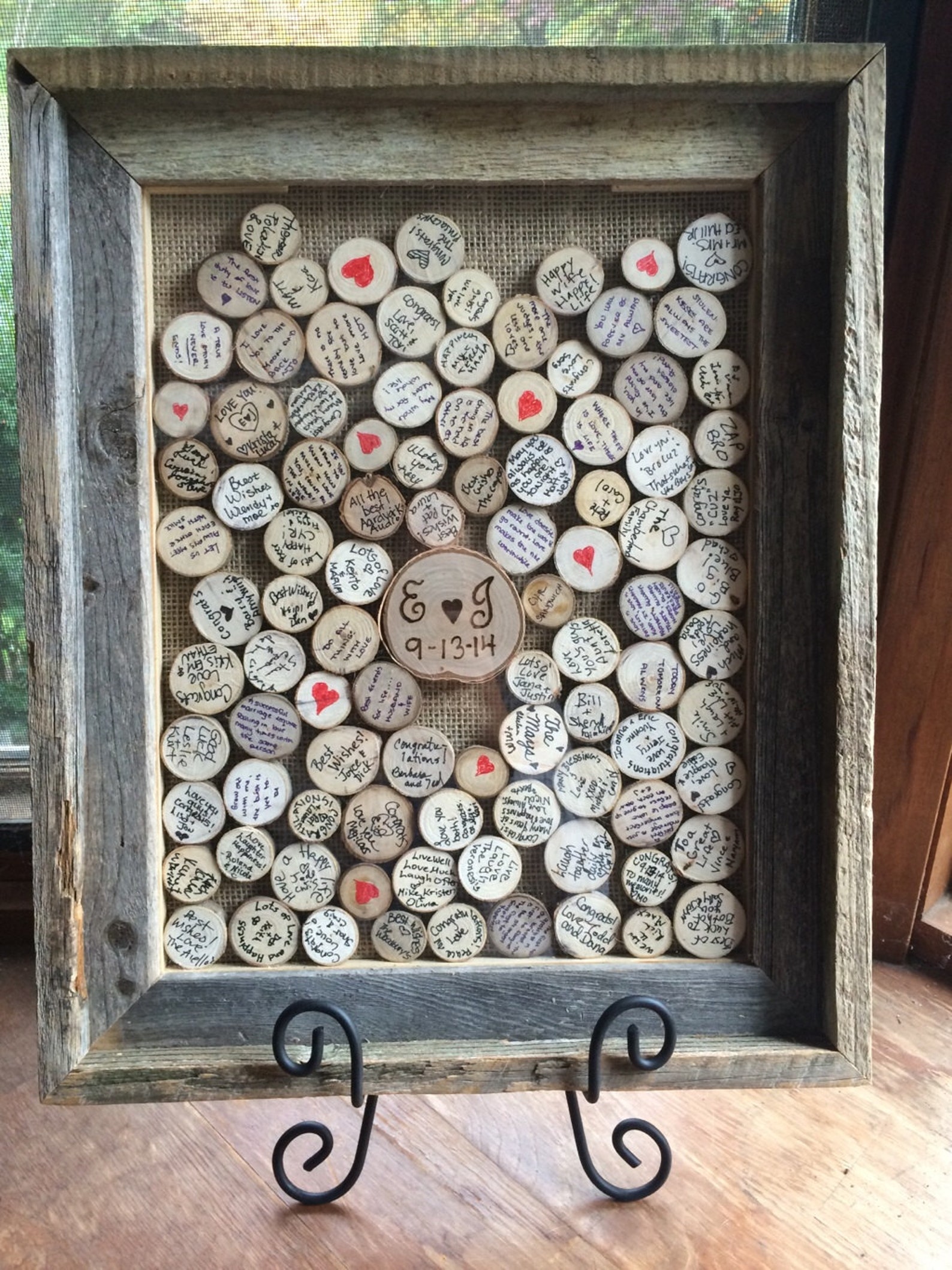 Personalized Framed Guest Book, Rustic Wedding Guestbook Alternative ...