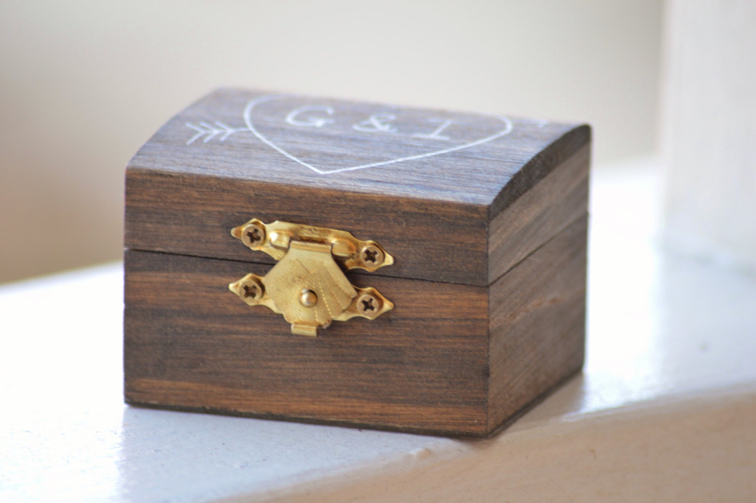 Wooden engagement ring box barn wedding ring box will you | Etsy