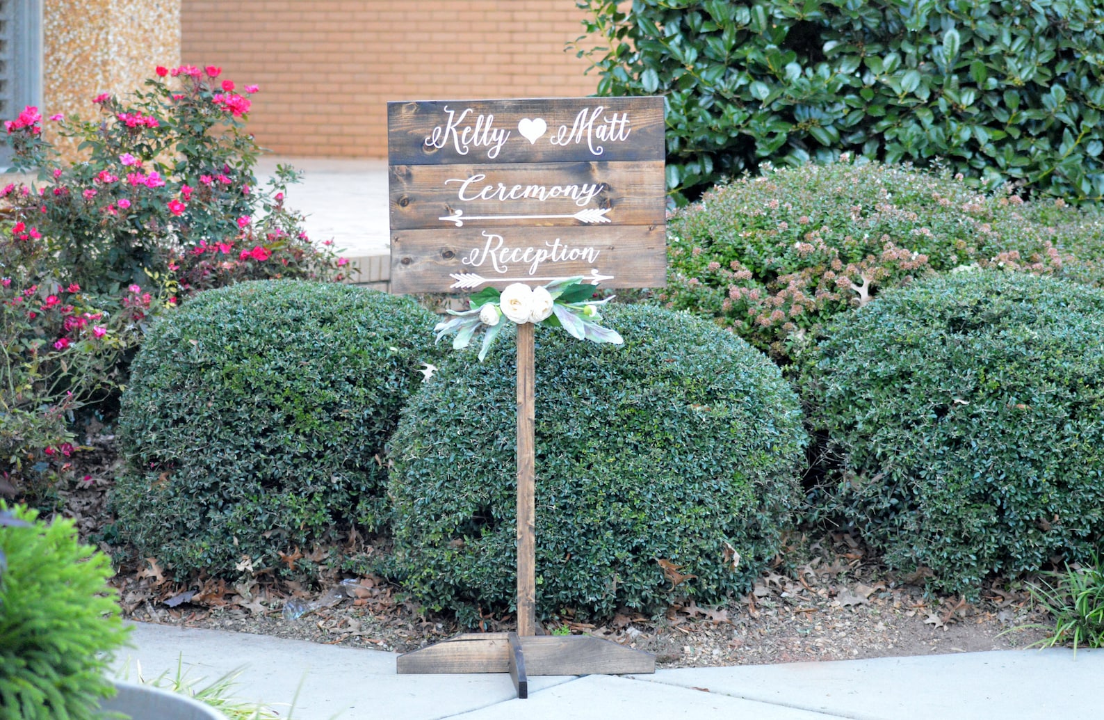 Wedding Directional Signs Wood Wedding Signs With Stake | Etsy