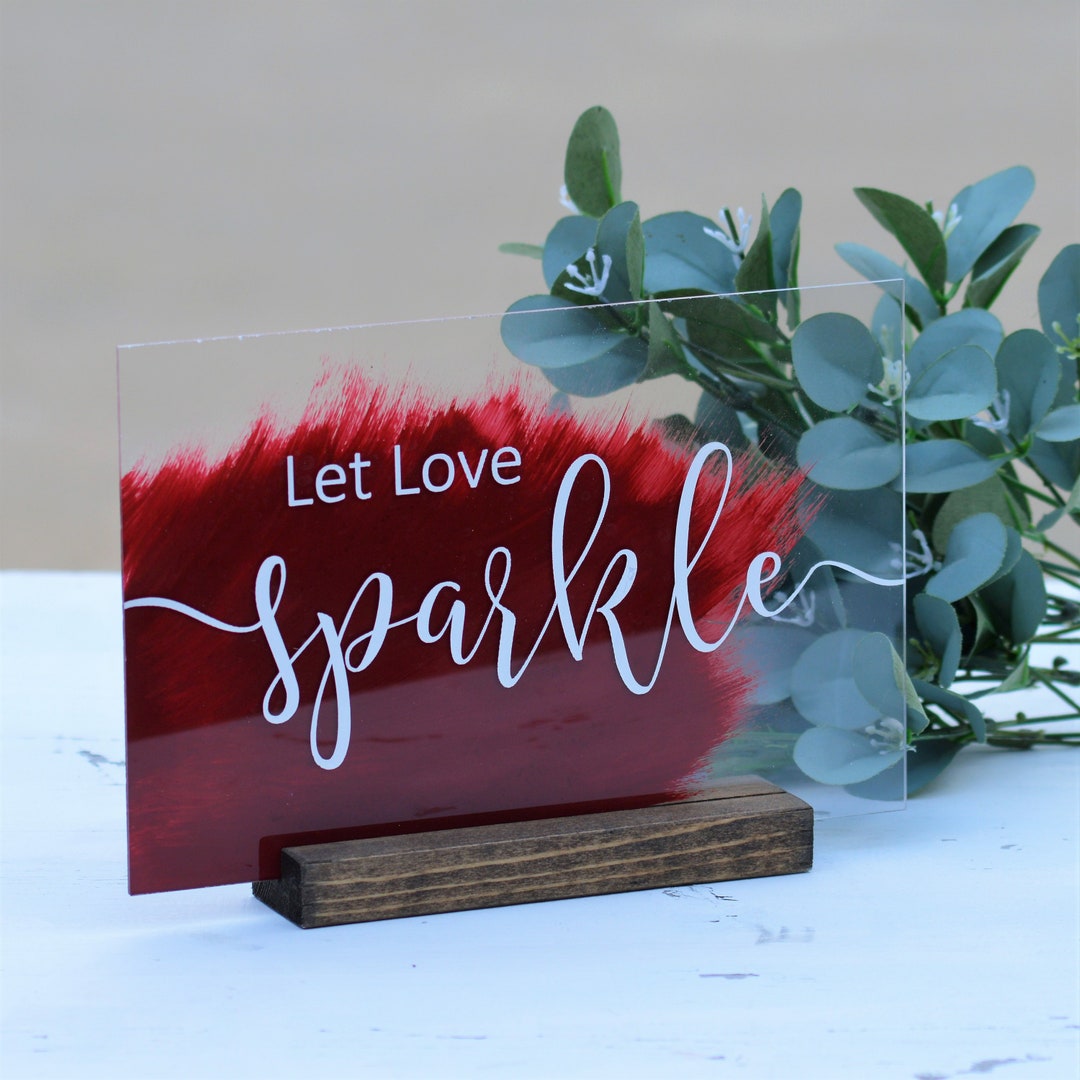 Let Love Sparkle Sign Wedding Sparklers Send off Sign Acrylic Wedding ...