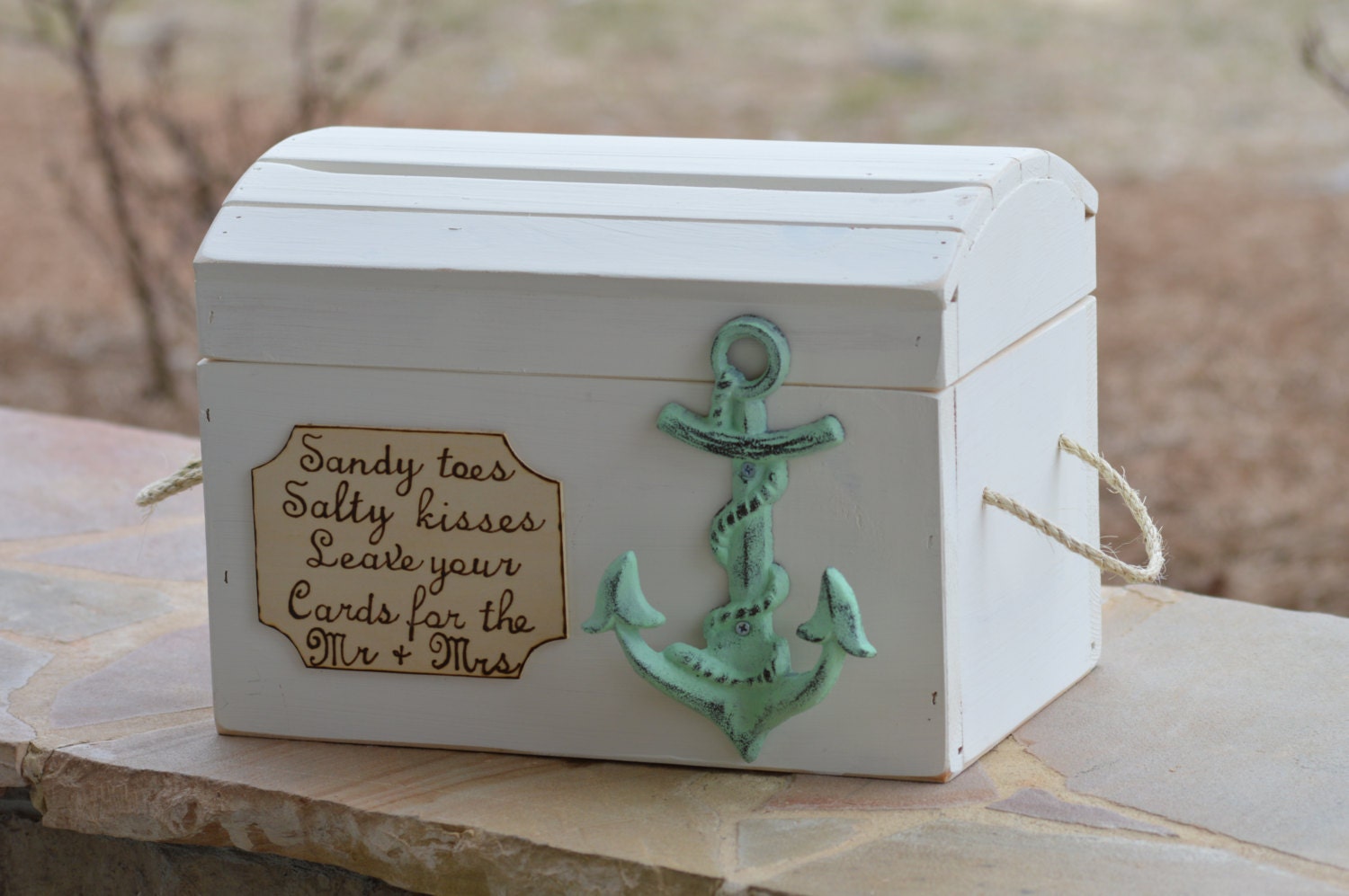 Beach Wedding Card Box Beach Destination Wedding Treasure | Etsy