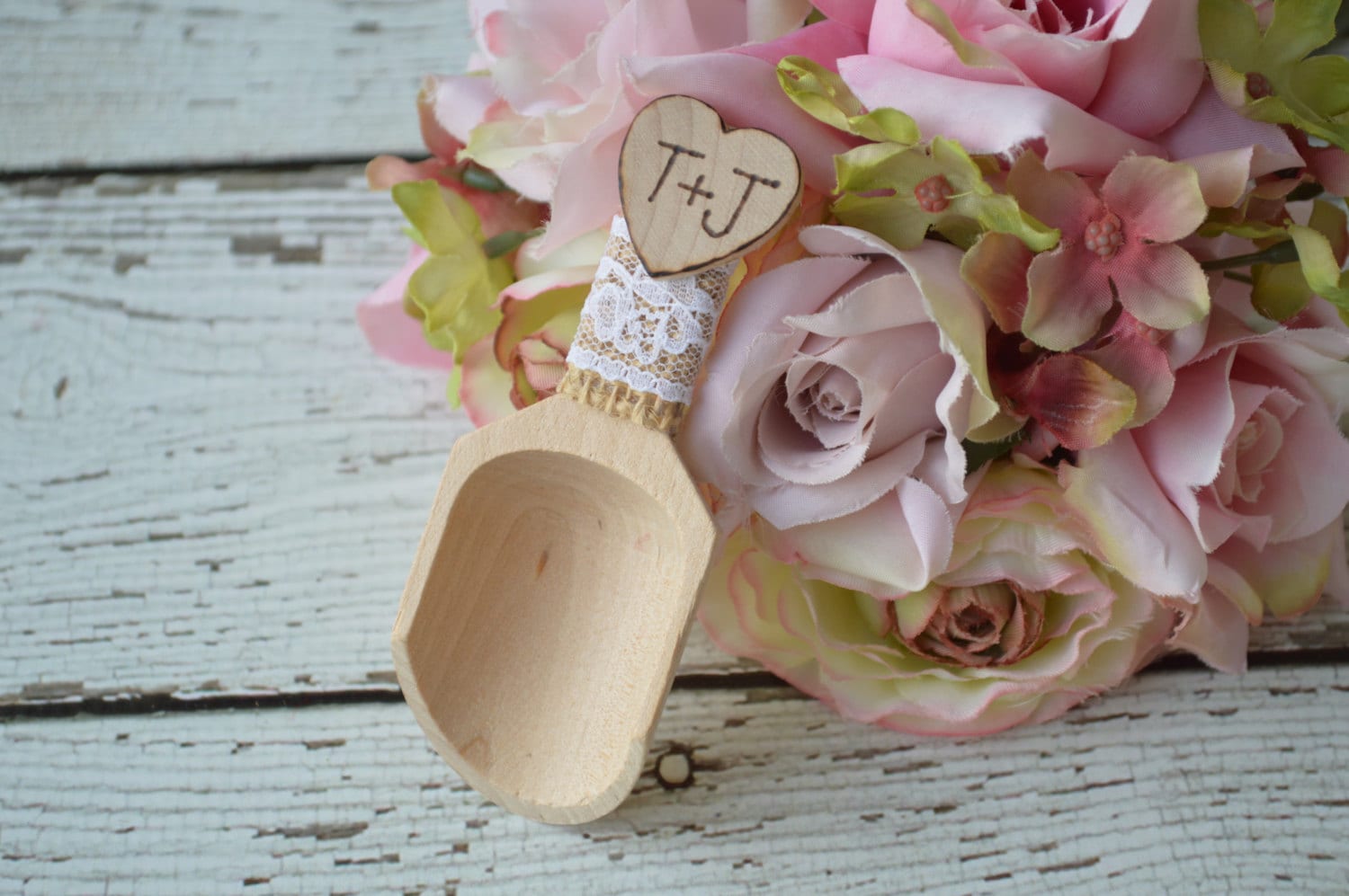 Rustic Candy Scoops, Burlap and Lace Wedding Candy Bar Scoops, Vintage ...