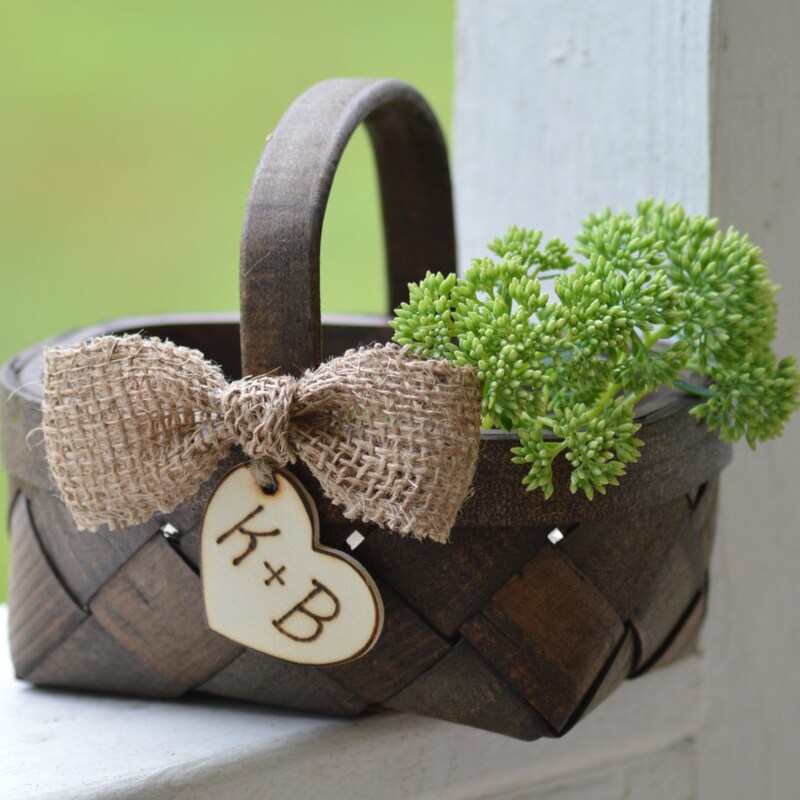Rustic Flower Girl Basket - Etsy