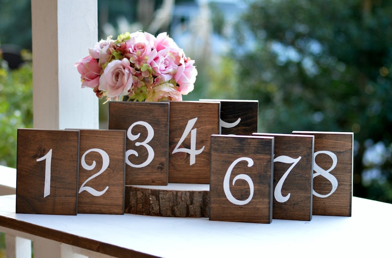 Wooden Table Numbers Rustic Wedding Table Numbers Self - Etsy
