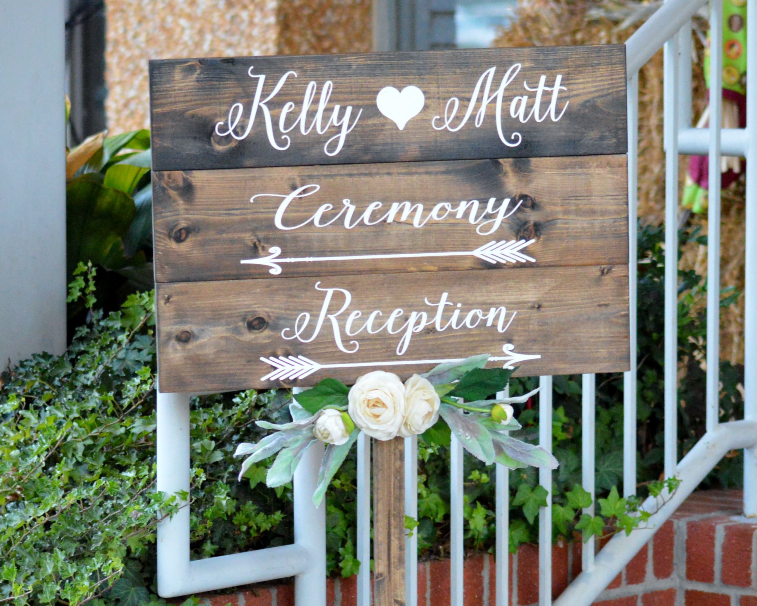 Personalized Directional Wedding Signs