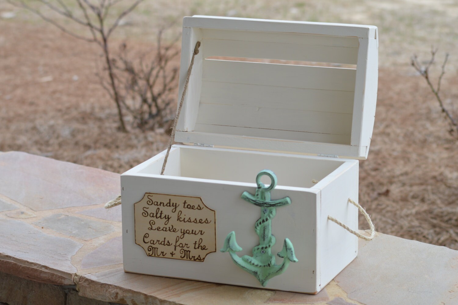 Beach Wedding Card Box Beach Destination Wedding Treasure | Etsy