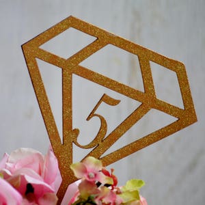 Engagement Table Numbers, Diamond Shaped Table Numbers, Geo Wedding ...