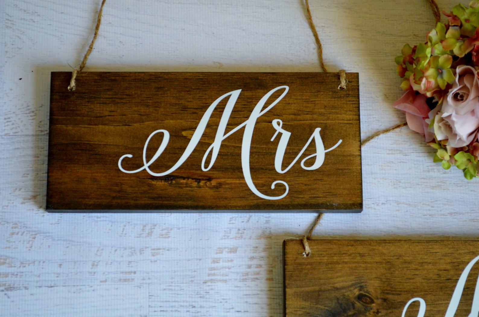 Rustic Wedding Chair Signs Mr and Mrs Wedding Sign Wooden | Etsy
