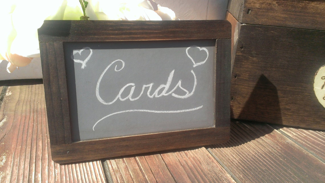 Framed Chalkboard Wood Chalkboard Rustic Wedding Chalk Board - Etsy
