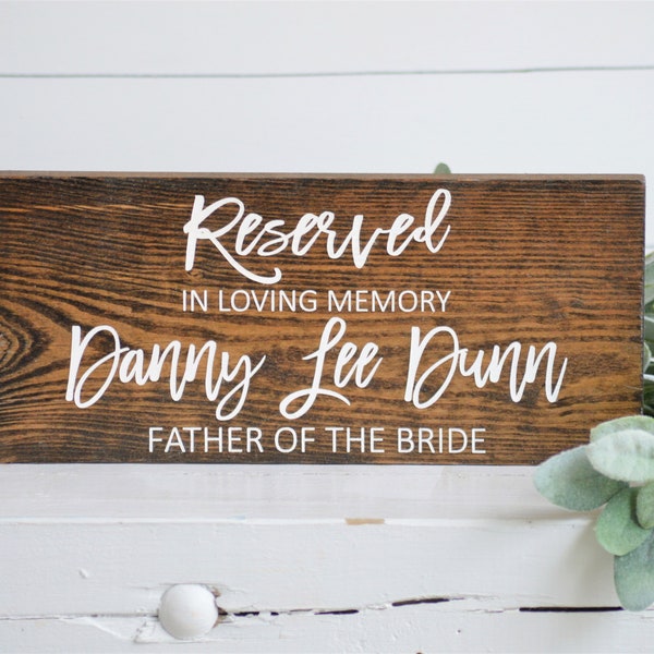 Memorial Chair Sign - Etsy