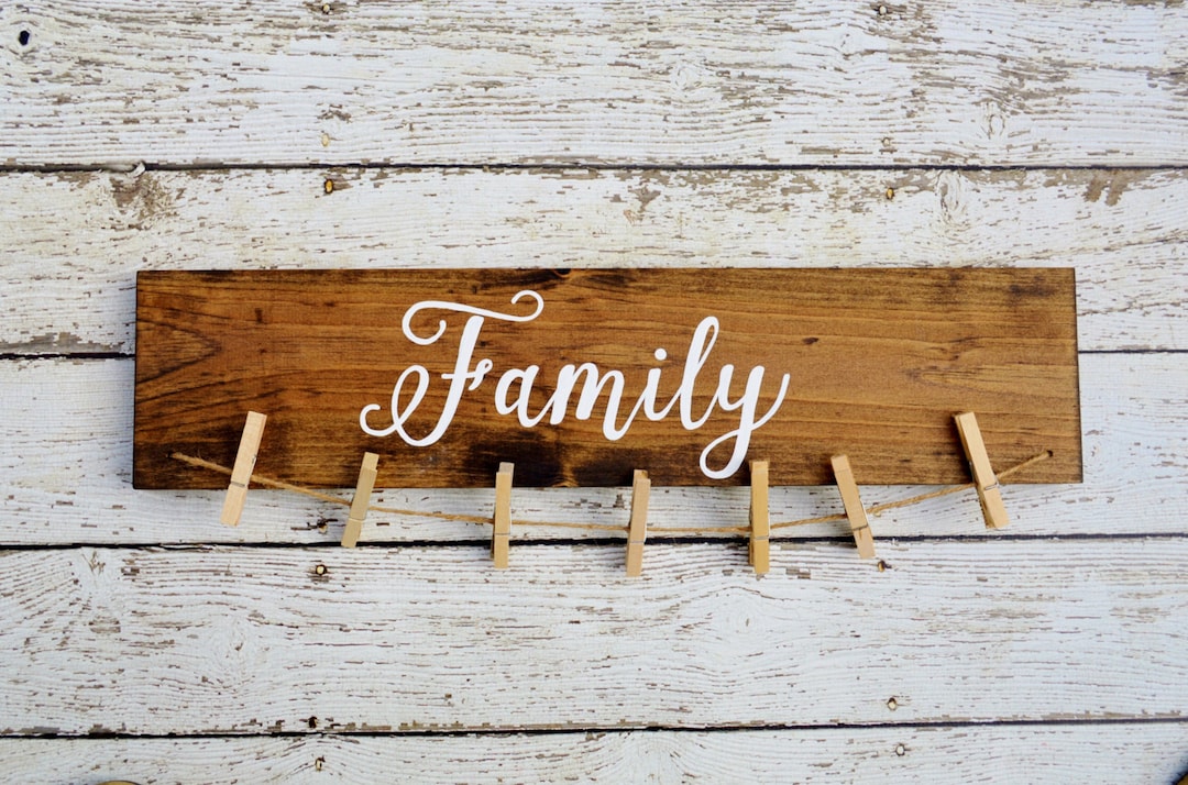 Family Sign Picture Holder, Family Picture Frame, Grandparents Picture ...