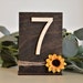 Sunflower Wedding Decorations Fall Table Numbers Rustic Fall - Etsy