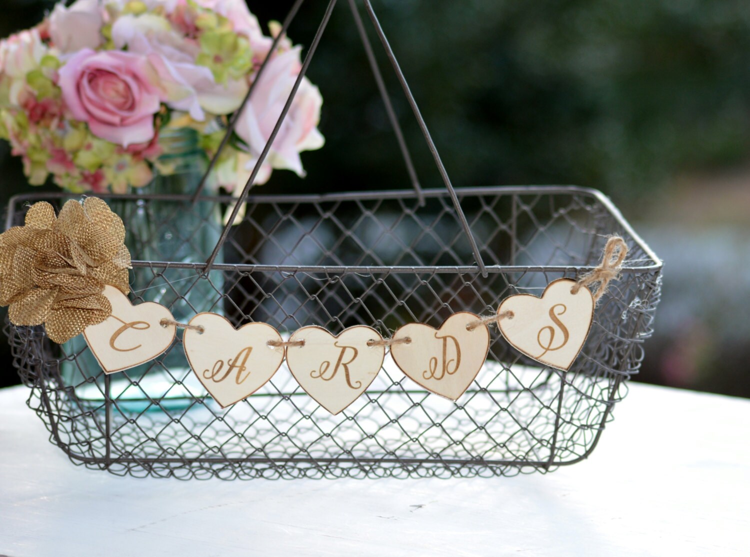 Rustic Wedding Card Basket Country Wedding Cards Holder | Etsy
