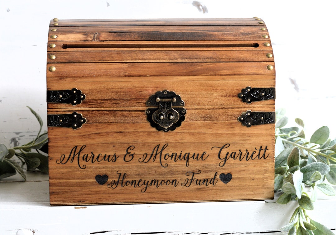 Personalized Honeymoon Fund Box Wedding Money Box Travel Fund Box ...