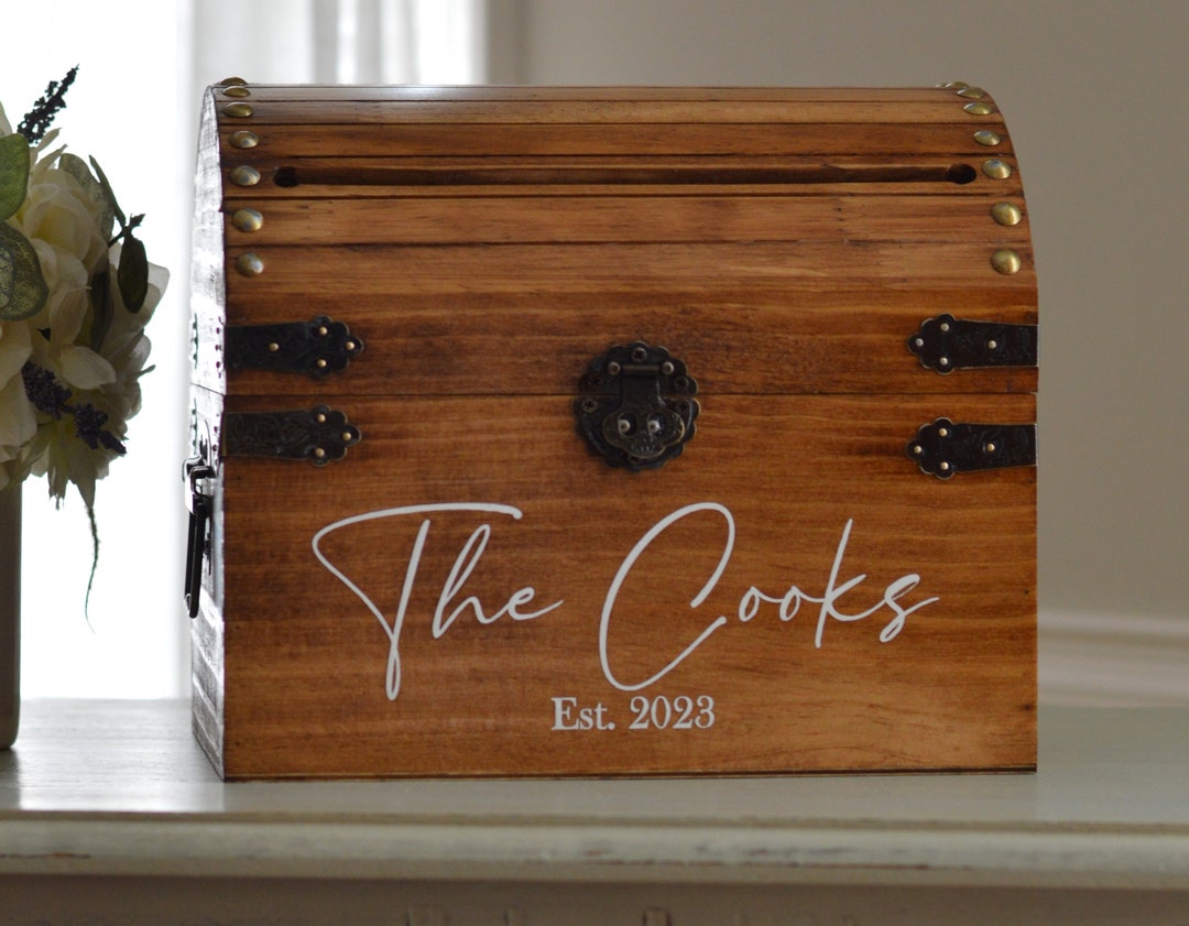 Card Box for Wedding Rustic Wedding Card Box With Slot Wedding Card ...