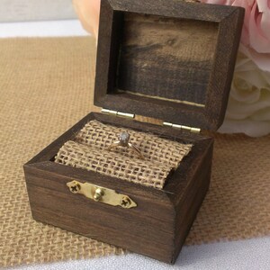 Rustic Wedding Ring Box, Wooden Ring Box - Etsy