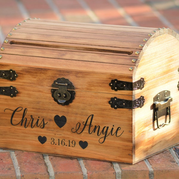 Wood Card Box - Etsy