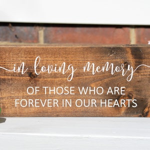 In Loving Memory Sign in Loving Memory of Those Who Are Forever in Our ...