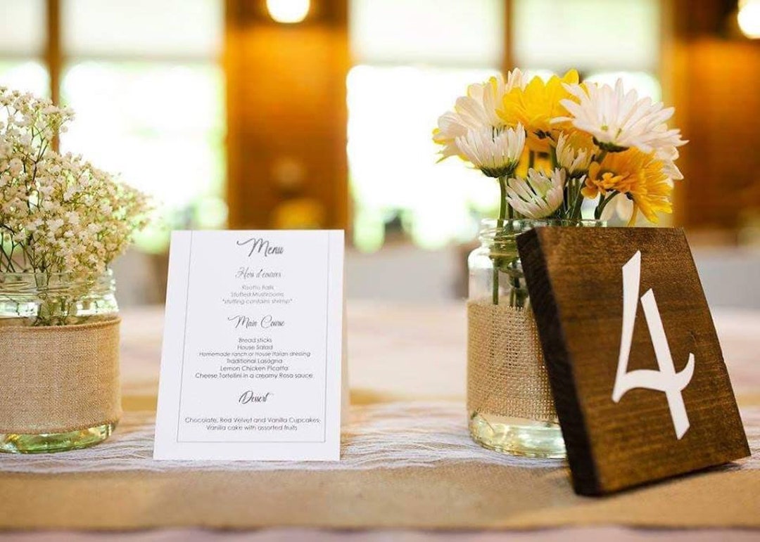 Rustic Table Numbers, Rustic Wedding Table Numbers Self Standing, Boho ...