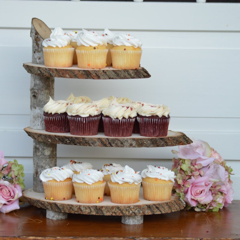 Rustic Cupcake Stand - Etsy