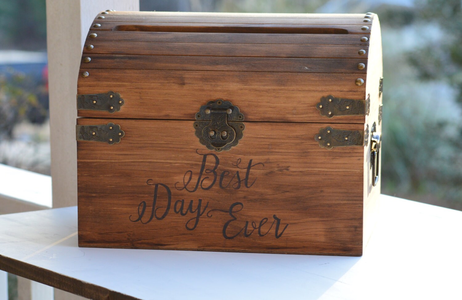 Best Day Ever Wedding Card Box Rustic Wedding Card Box - Etsy Australia