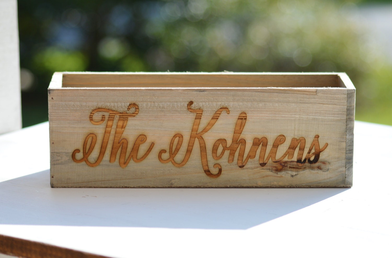 Personalized Planter Box Barnwood Farmhouse Decor Rustic | Etsy