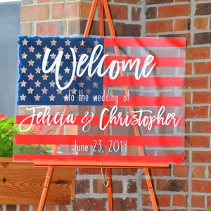 Military Wedding Welcome Sign Clear Acrylic Wedding Sign Military ...