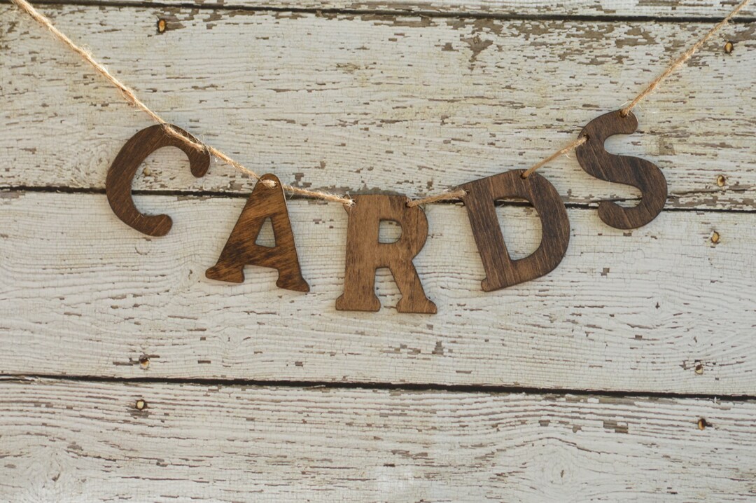 Rustic Cards Banner, Country Wedding Cards Sign, Wood Card Box Sign ...