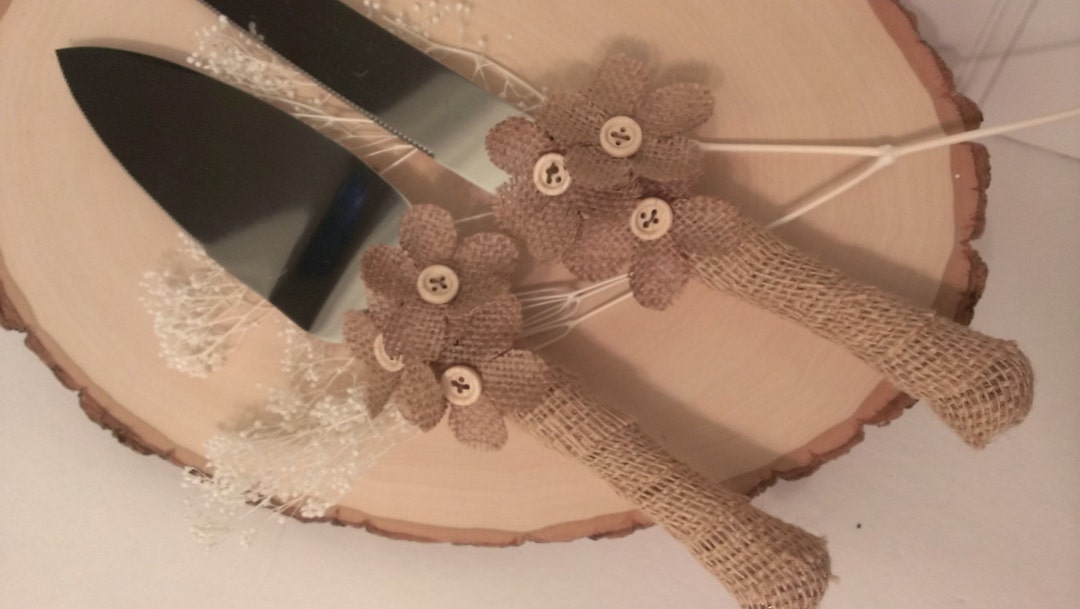Rustic Wedding Cake Cutting Country Wedding Cake Knife Serving Set(k127 ...