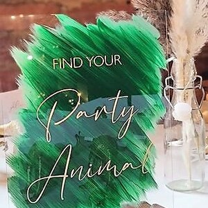 Acrylic Find Your Party Animal Sign for Weddings Wedding Table Seating ...