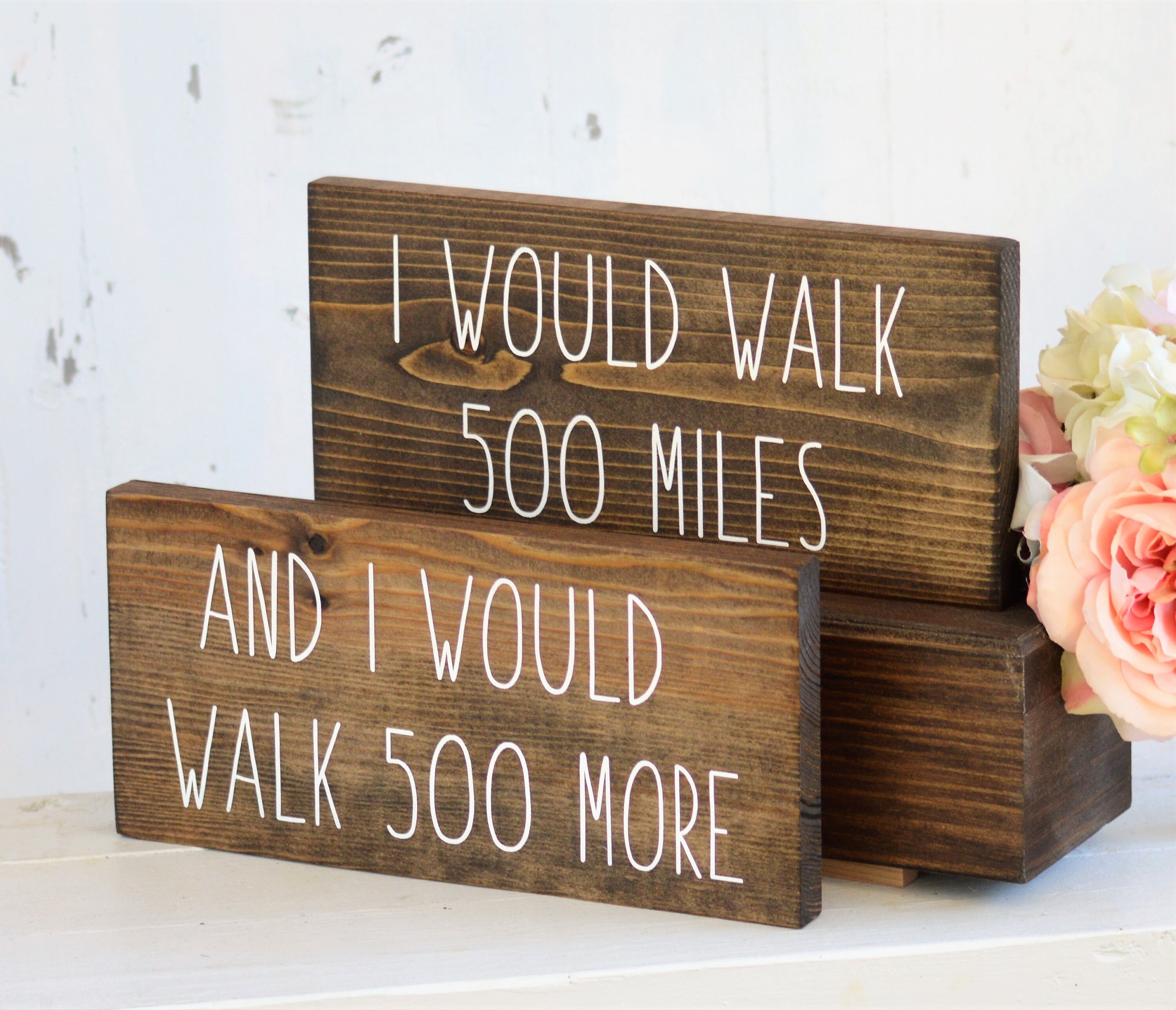 I Would Walk 500 Miles Chair Signs Bride and Groom Signs | Etsy