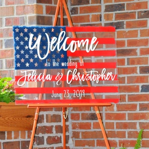 Military Wedding Welcome Sign Clear Acrylic Wedding Sign Military ...