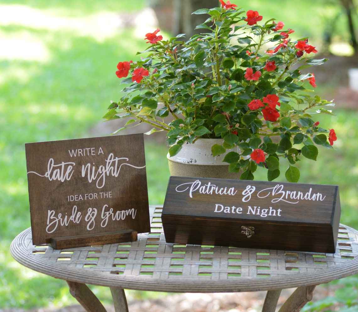 Personalized Date Night Box Date Night Jar Valentines Day Gift Hen ...