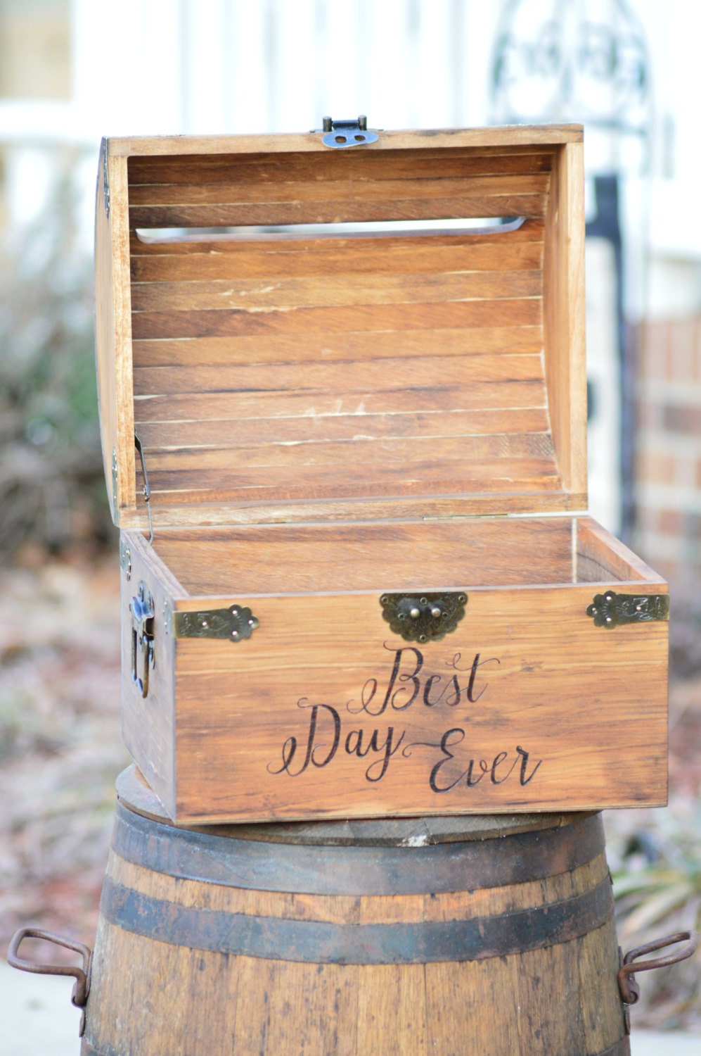 Best Day Ever Wedding Card Box Rustic Wedding Card Box - Etsy Australia