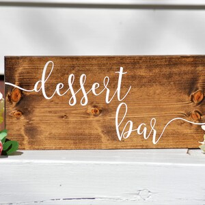 Dessert Bar Sign Wood Dessert Sign Wedding Dessert Table Sign Sweets ...