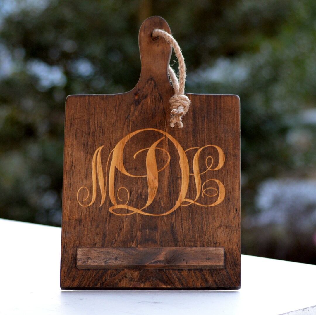 Personalized iPad Stand, Kitchen Tablet Holder, Monogrammed Gift for ...